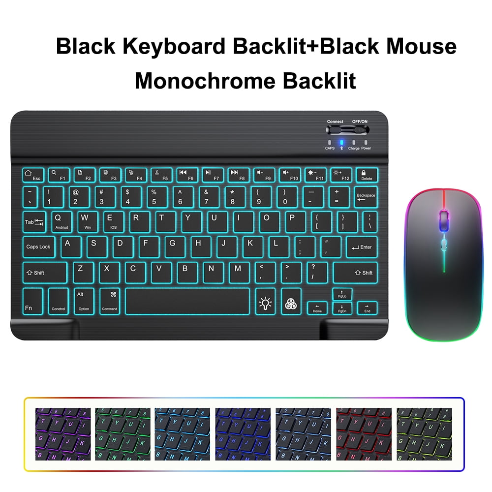 10inch Backlight Bluetooth Keyboard Mouse for IOS Android Windows ...
