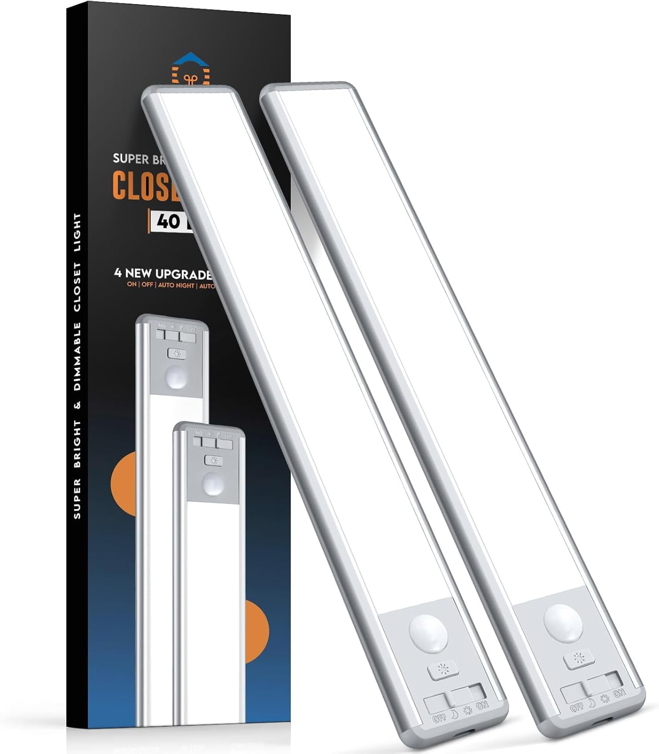 10inch Under Cabinet Lights, 40 LED Closet Lights, Motion Sensor Light ...