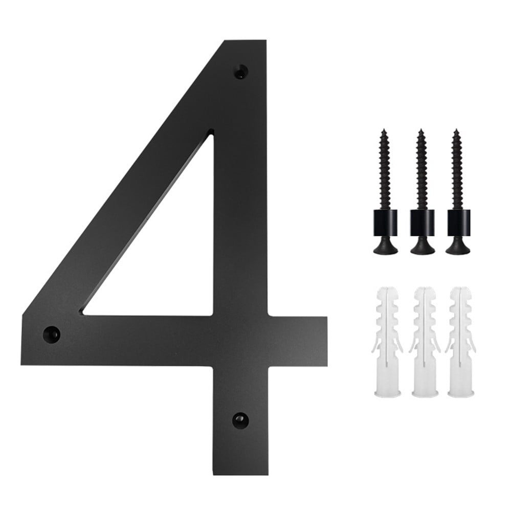 10Inch Modern Floating House Numbers Large Black Shadow Home Address ...