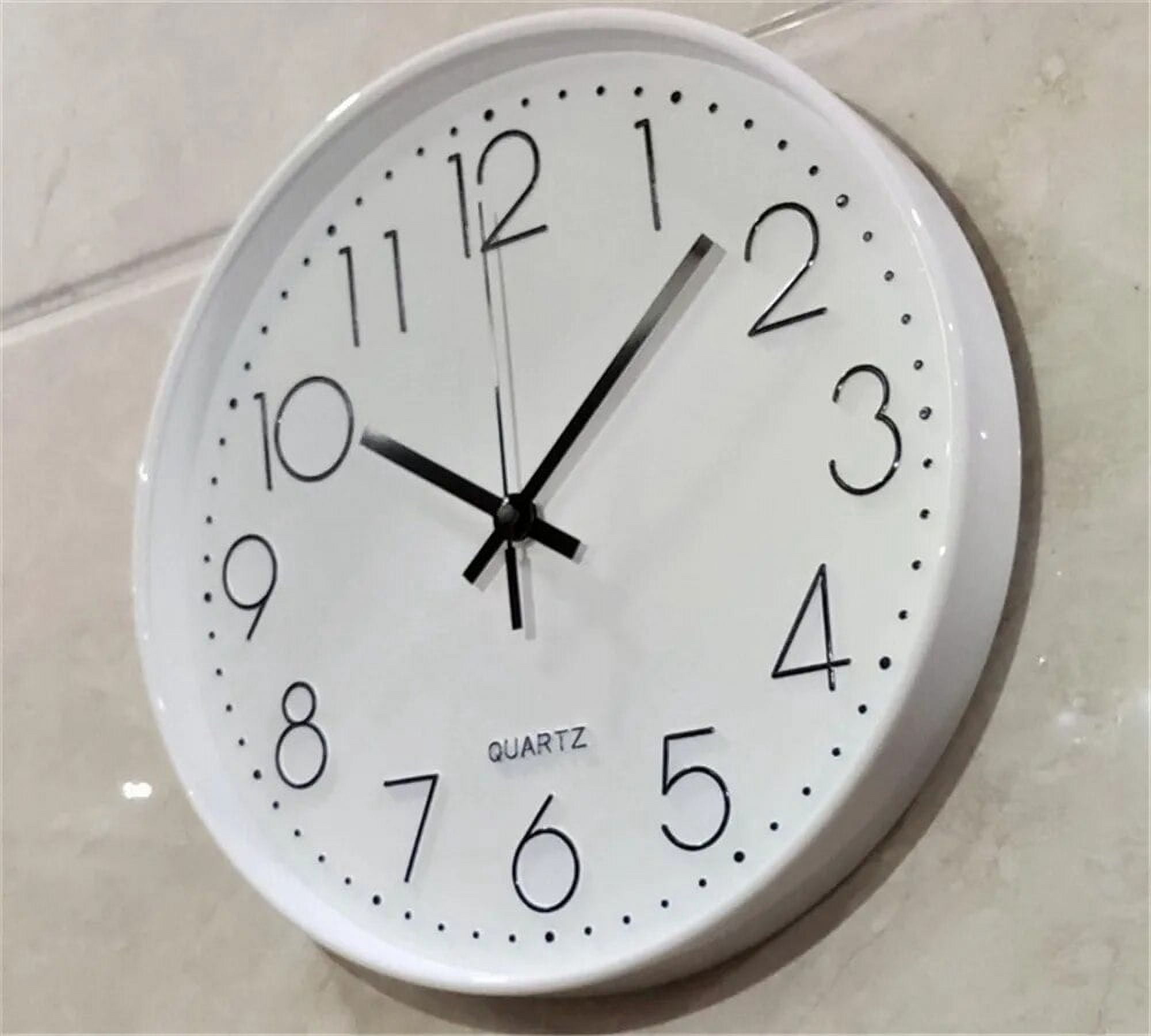 10inch Non-Ticking Wall Clock Silent Round Wall Clock Modern Decor ...
