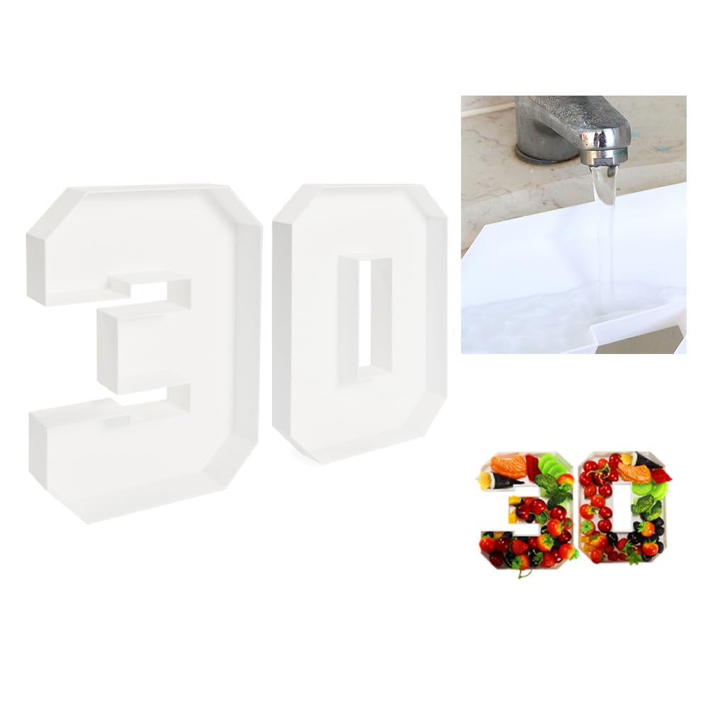 10inch Plastic Fillable Number Charcuterie Washable Sweet Food Box ...