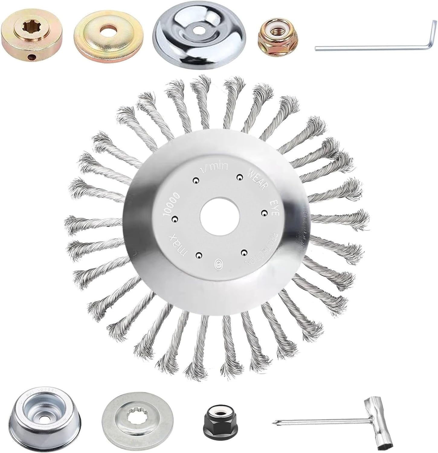 10inch Steel Wire Trimmer Head Unbreakable Wired Trimmer Blade Yard ...