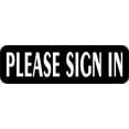 10inx3in Please Sign In Sticker Vinyl Business Door Signs Office ...