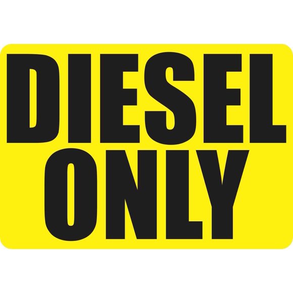 Diesel Fuel Only Stickers and Decals for Trucks and Equipment