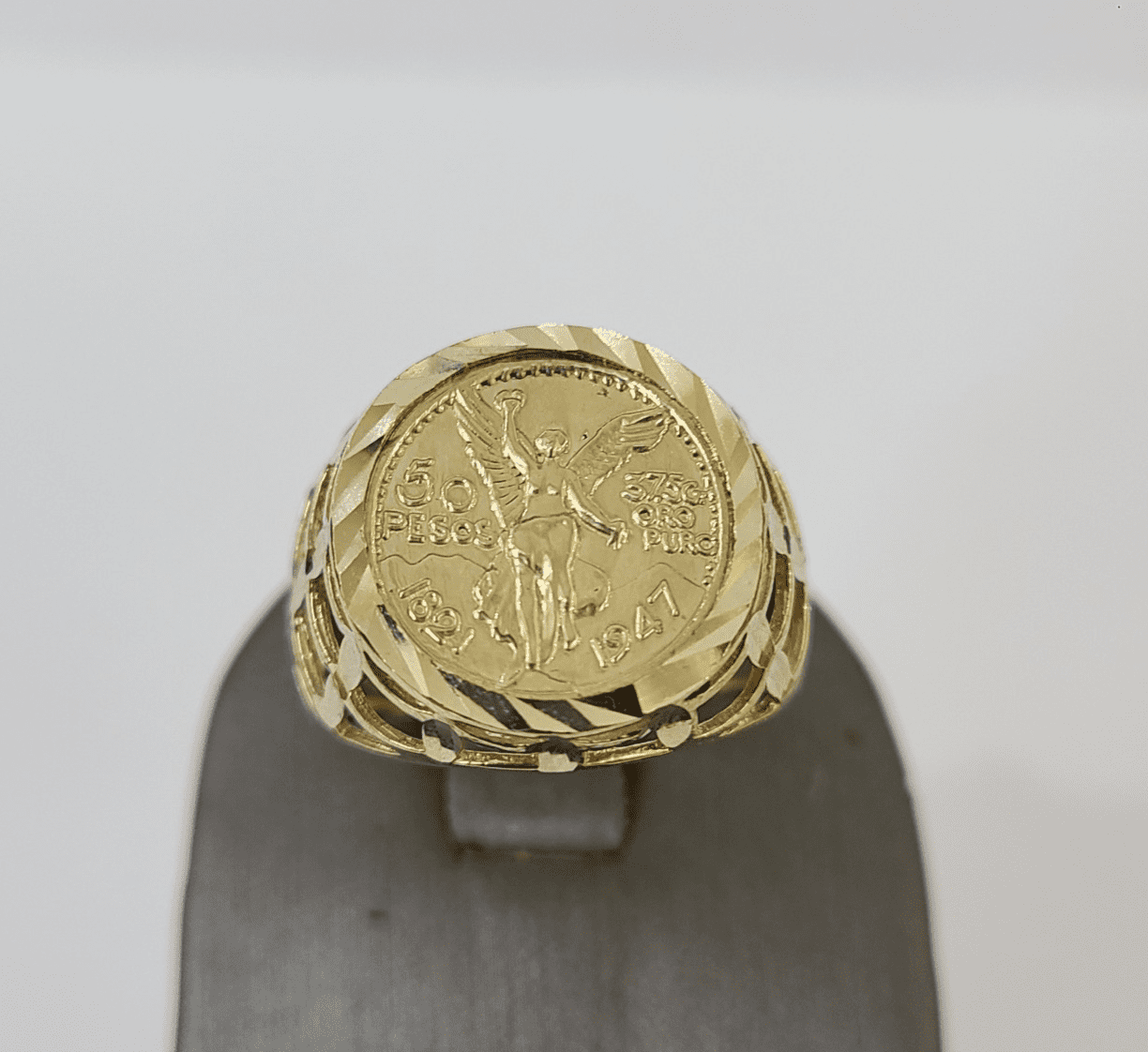 10k 50 Pesos Coin Centenario Ring Yellow Gold Men Real Genuine All ...