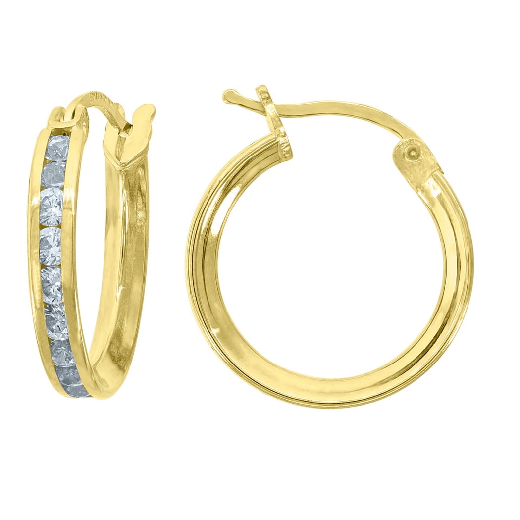 10k Gold CZ Cubic Zirconia Simulated Diamond Womens Single Row 2mm X ...