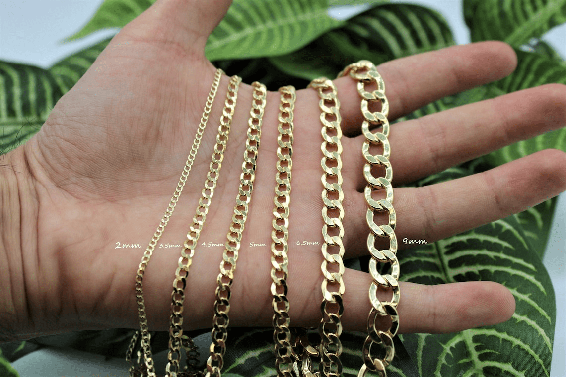10k Gold Cuban Chain, 10kt Gold Chain, Real Gold Chain, Genuine 10k ...