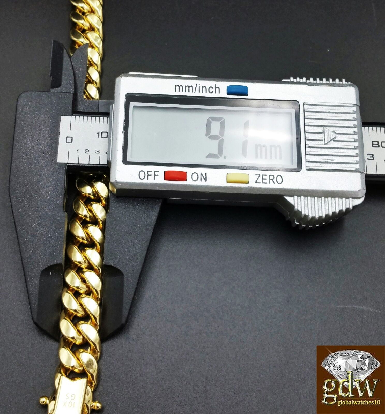 10k Gold Cuban Chain necklace Yellow Gold, 10mm 22 Inch Box Lock Strong ...