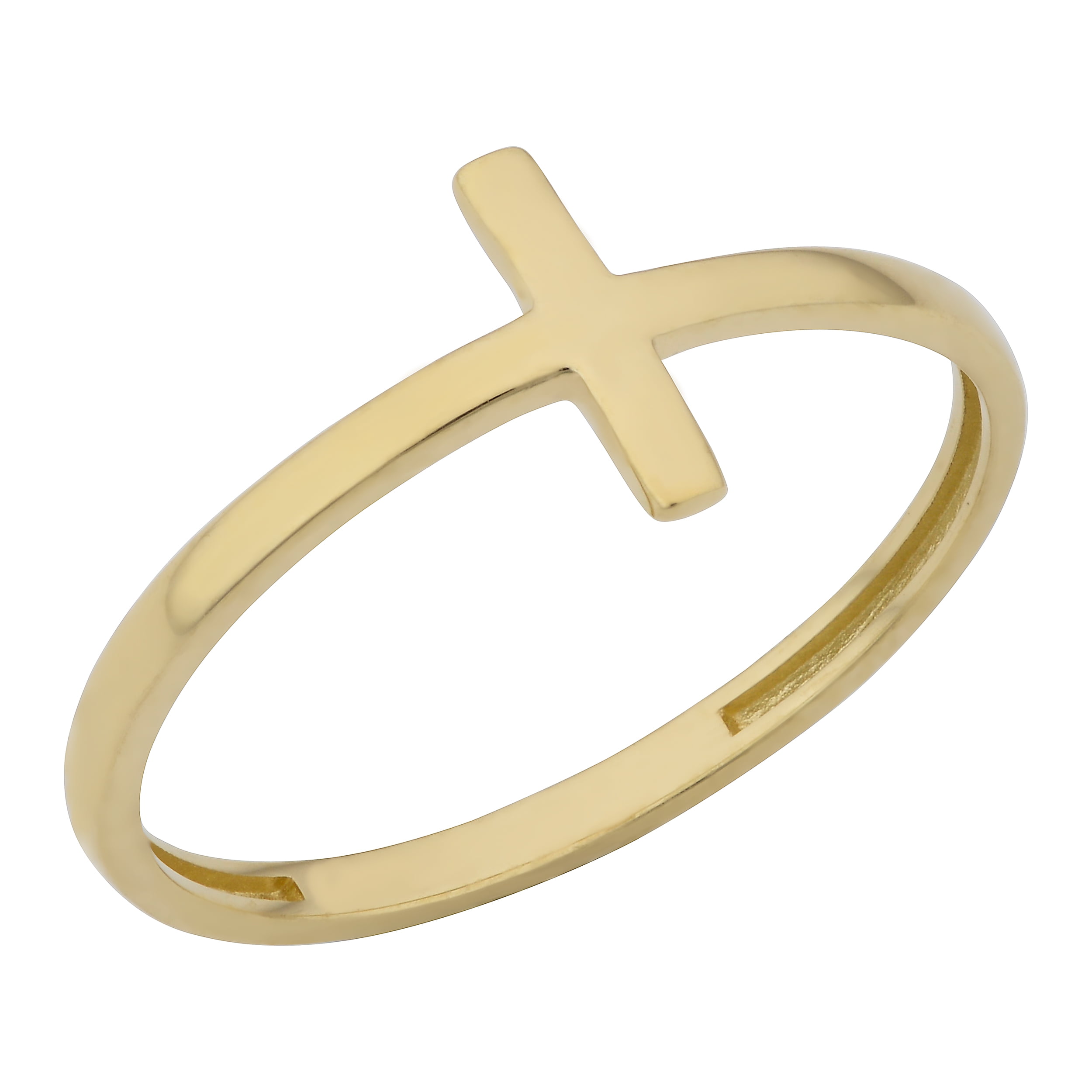 Walmart 10k Real Gold High Polish Cross Ring, Hypoallergenic, Tarnish ...