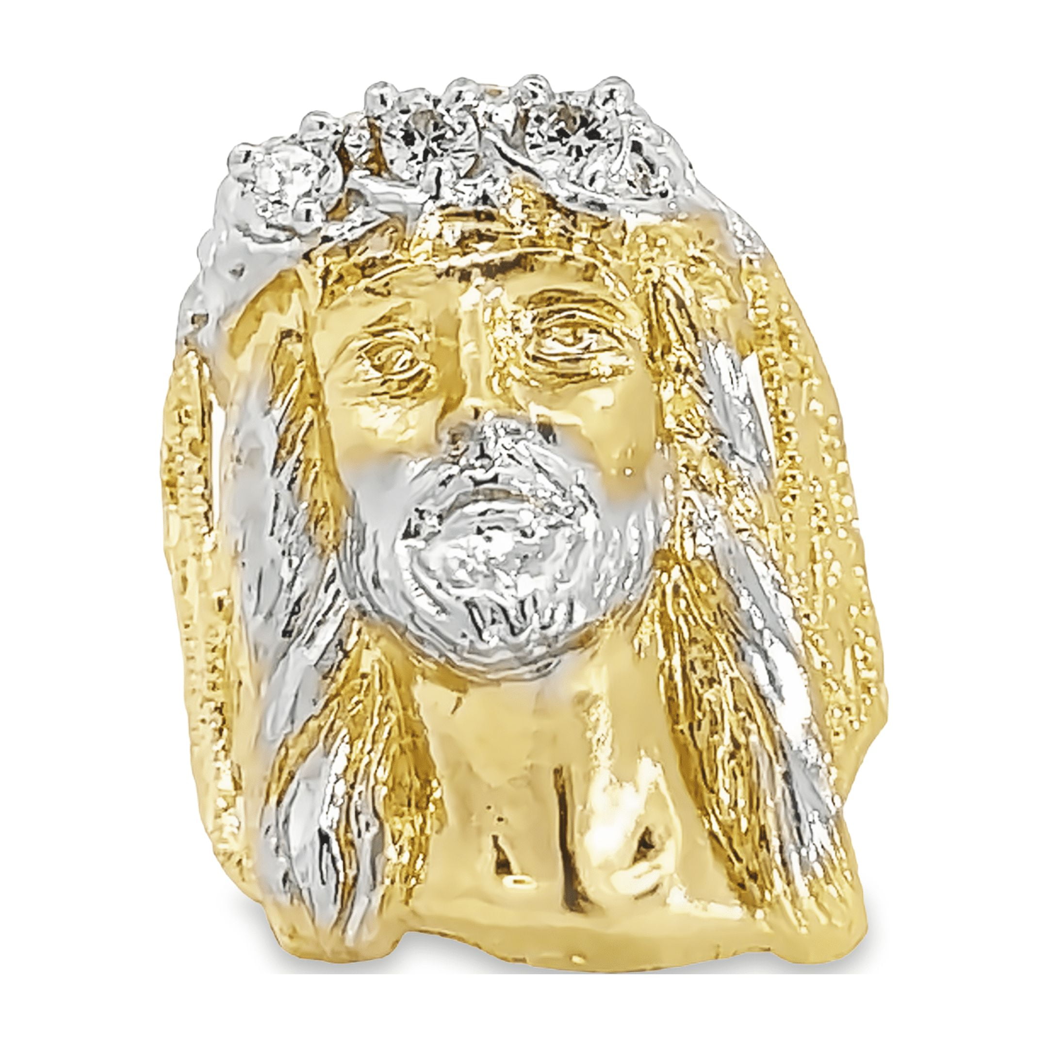 10k Gold Jesus Face Ring - Walmart.com
