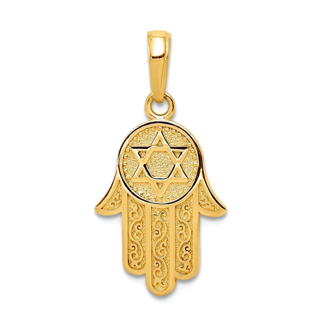 10k Gold Jewish Hand Of God With Religious Judaica Star of David ...