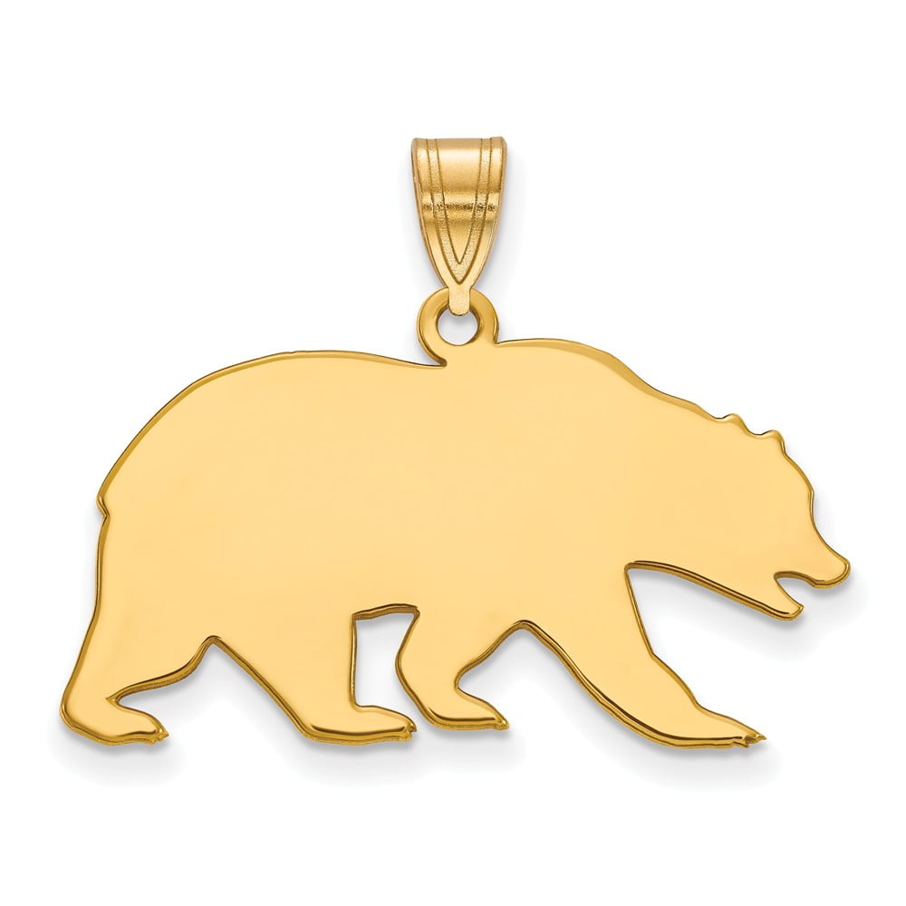10k Gold LogoArt University of California Berkeley Bear Large Pendant ...