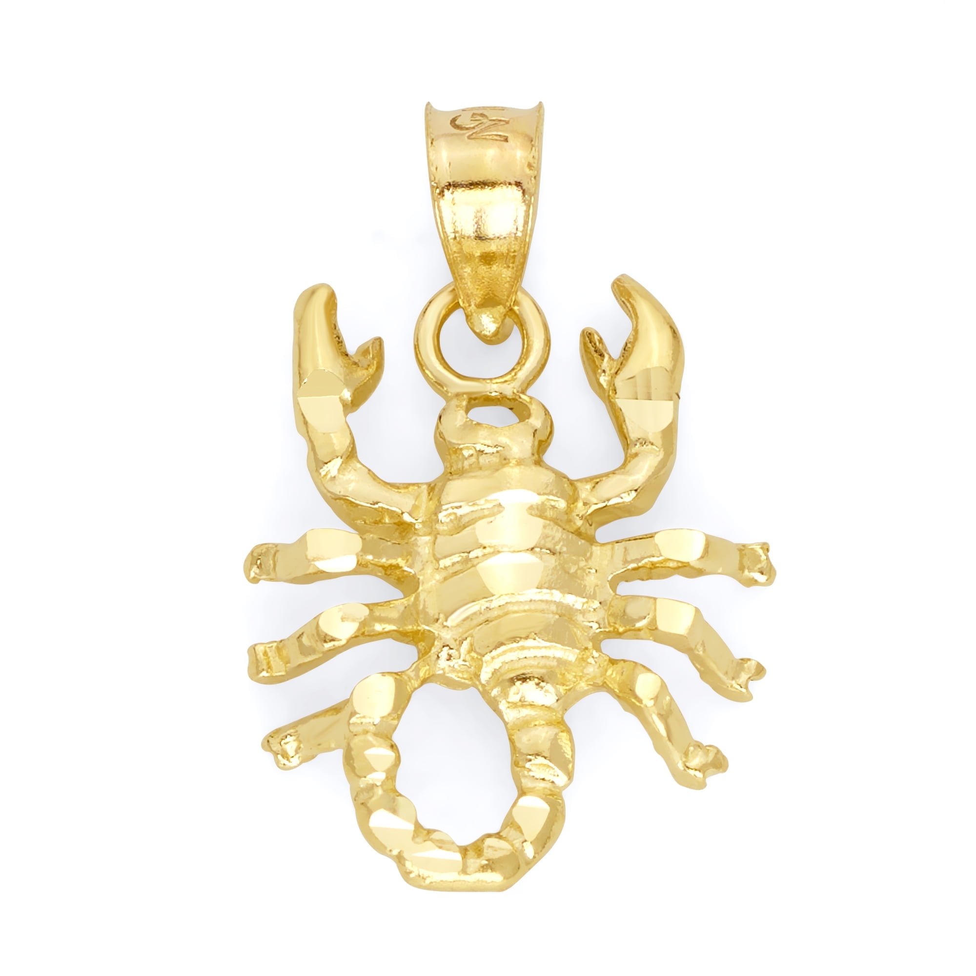 Walmart 10k Solid Gold Scorpion Pendant, Scorpio Zodiac Necklace ...