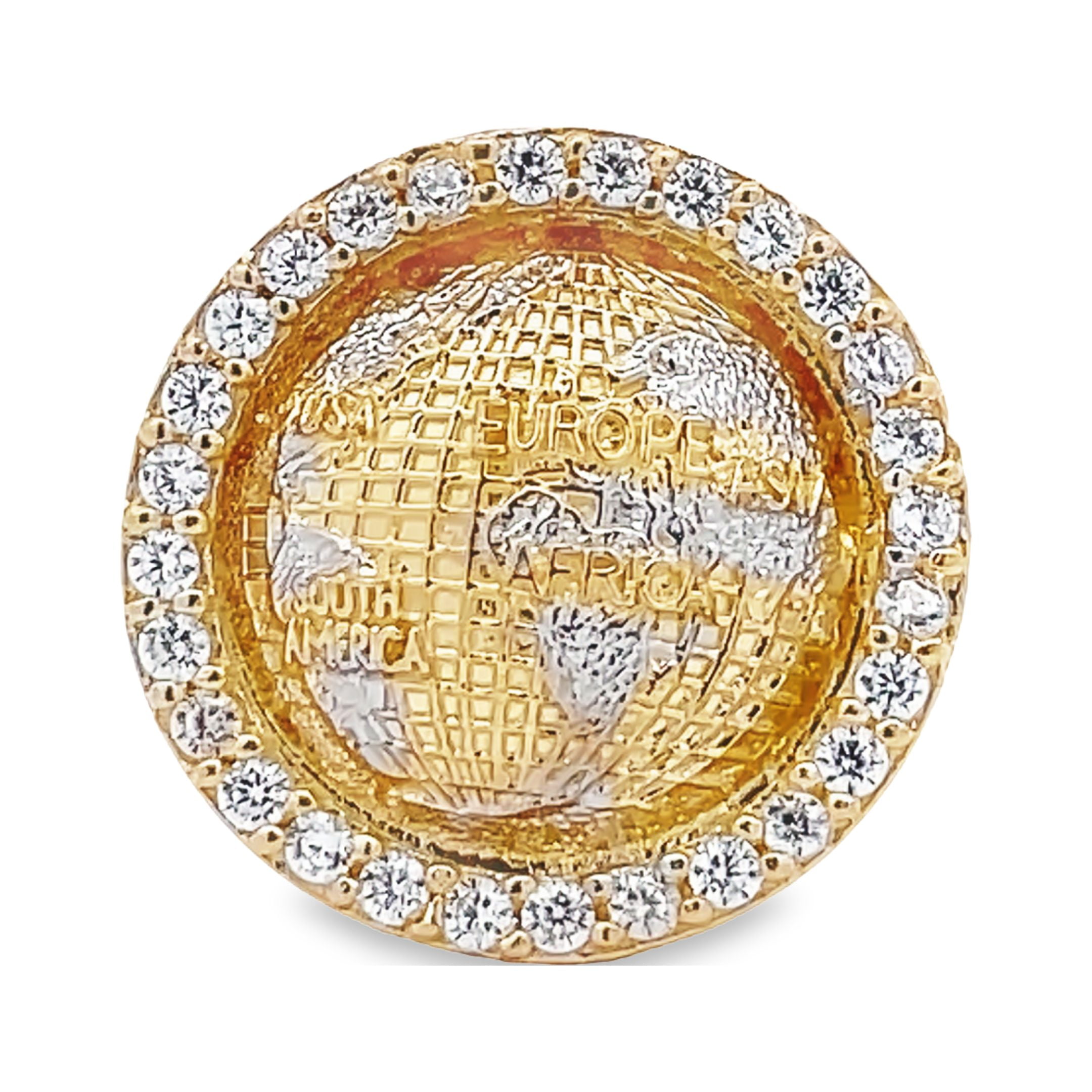 10k Gold World Map Ring - Walmart.com