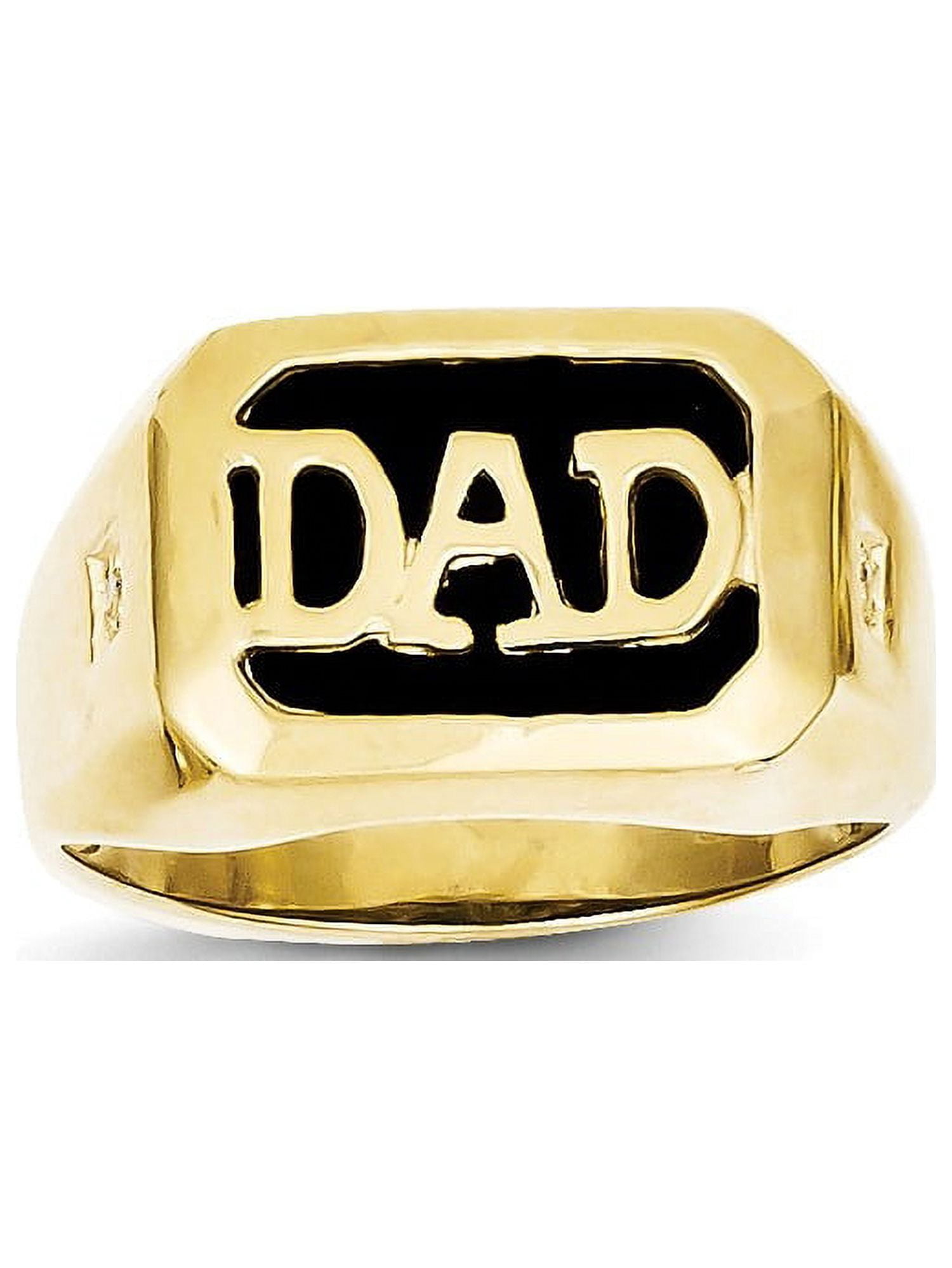 10k Men's Diamond and Black Onyx DAD Ring - Walmart.com