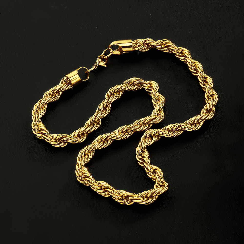 10k Real Solid Yellow Gold Solid 8mm 20" Lite Rope Chain Necklace for ...