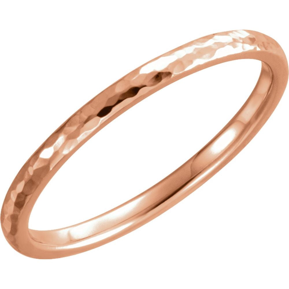 10k Rose Gold 3mm Half Round Shape Bridal Wedding Engagement ...