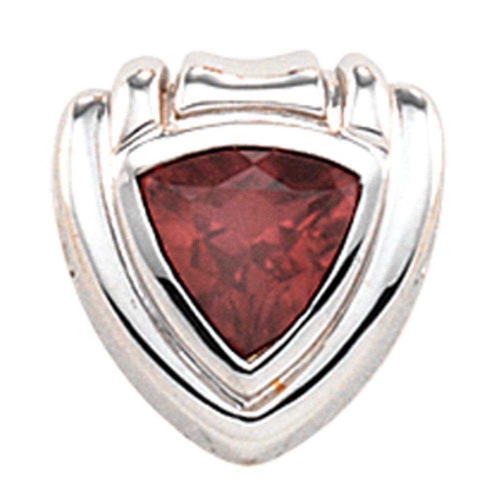 10k Rose Gold 7mm Trillion Triangle Shape Slide Pendant Fine Jewelry ...