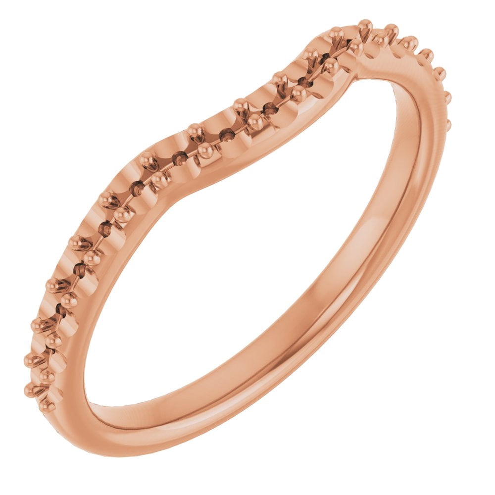 10k Rose Gold Contour Bridal Wedding Engagement Anniversary Band Ring ...