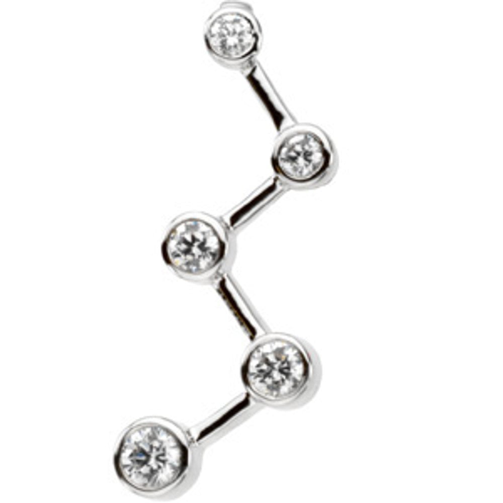 10k Rose Gold Round Shape Five-Stone Journey Pendant Fine Jewelry for ...