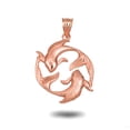 10k Rose Gold Zodiac Symbol Pendant Necklace Pisces (18 Inches ...