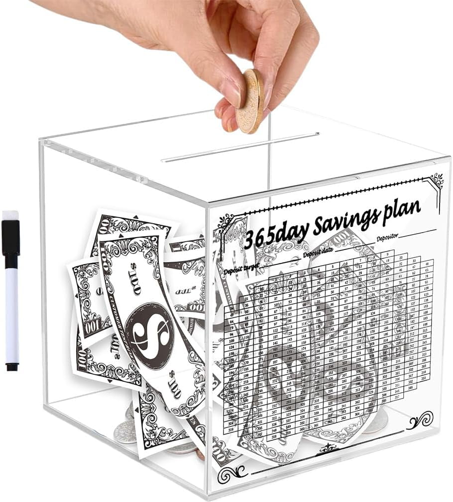 10k Savings Challenge Smash Box for Money Saver, Digital Unbreakable ...