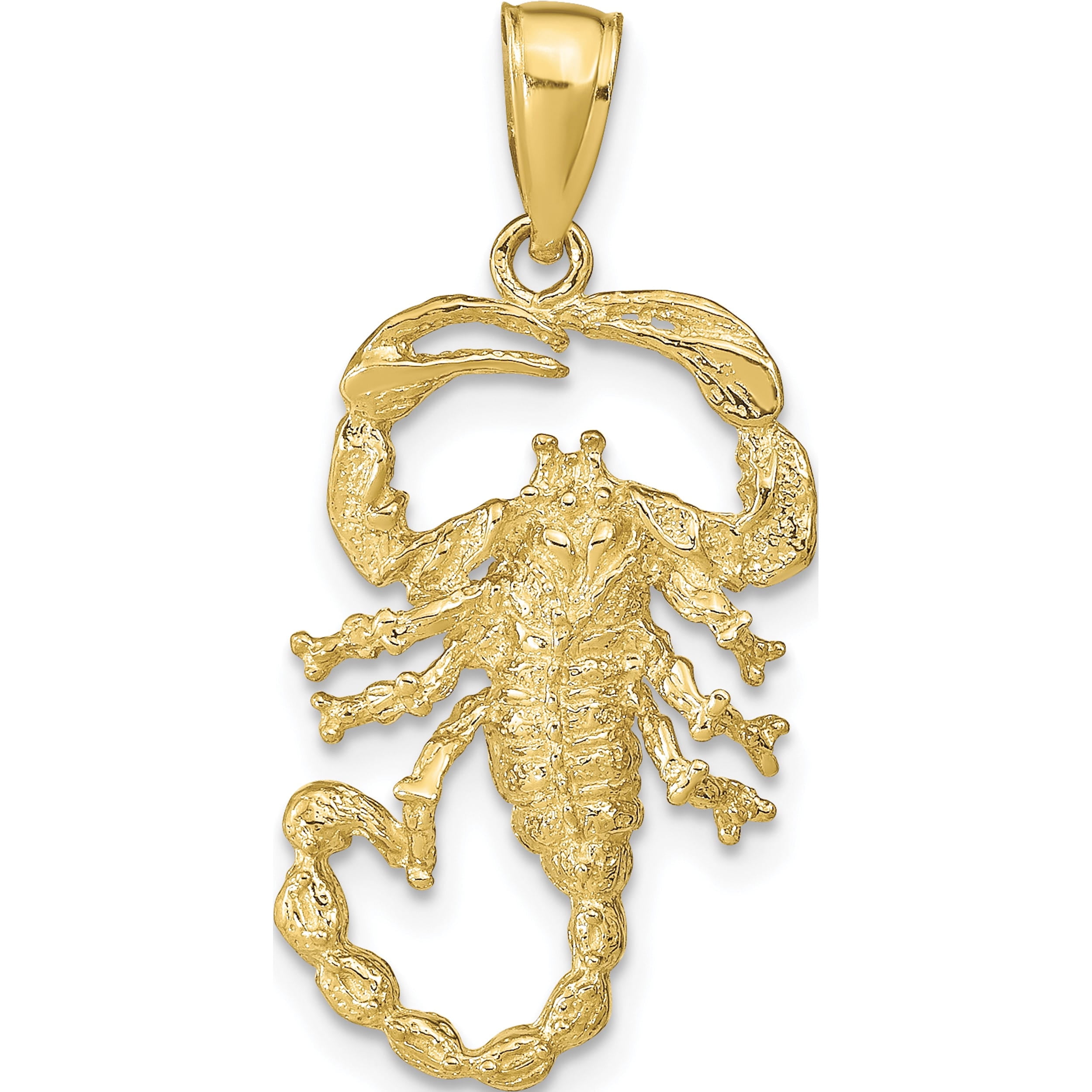 10k Scorpion Charm Yellow Gold Material Polished Elegant Glamorous An ...