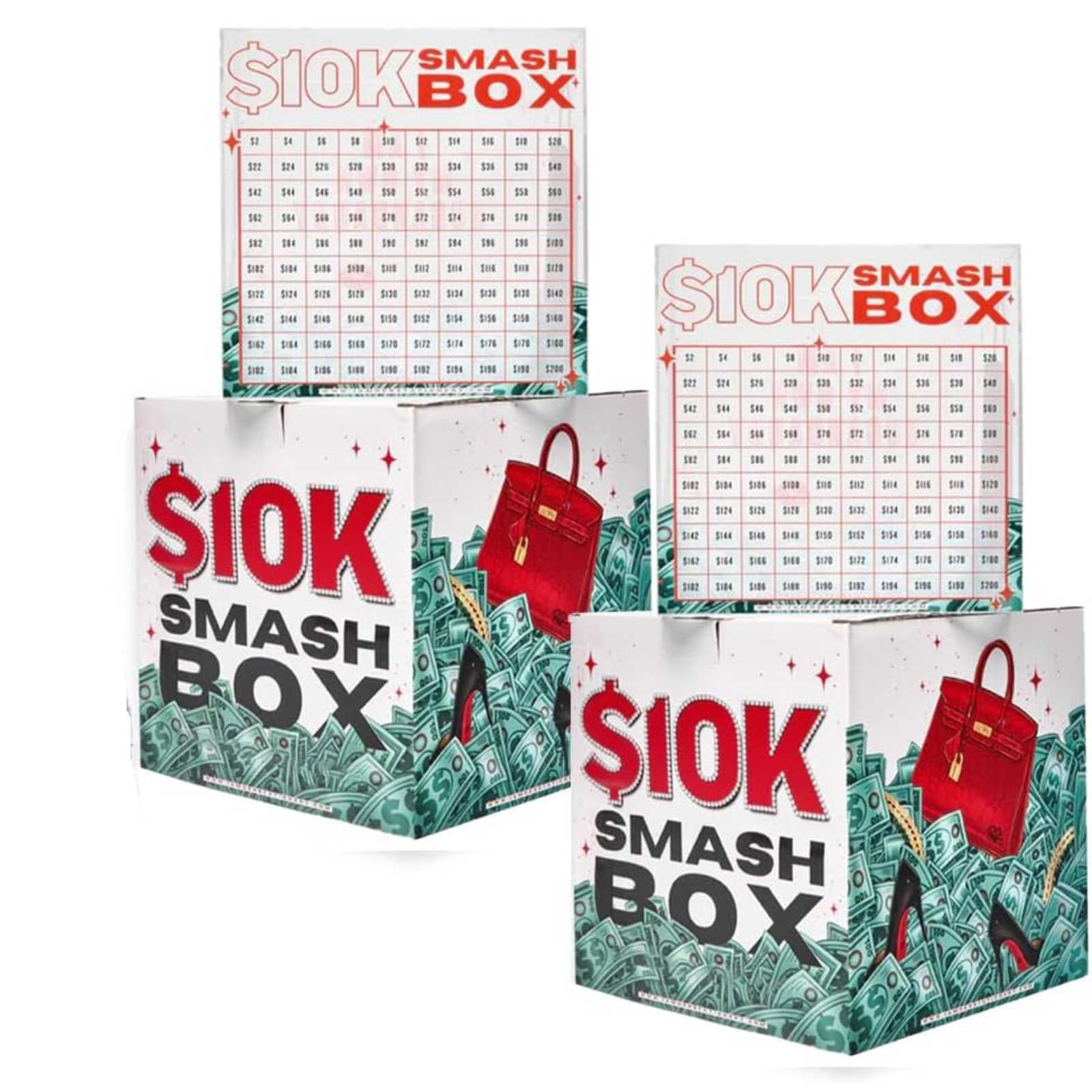 10k Smash Box Clear, Smash Box For Money 10k, Cash Money Saving Box ...