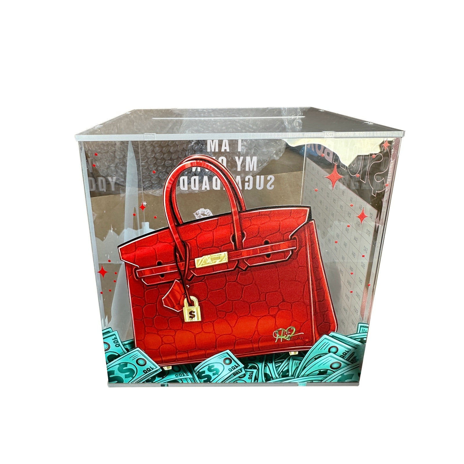 10k Smash Box For Money, Cash Money Saving Box, Acrylic Glass Piggy ...