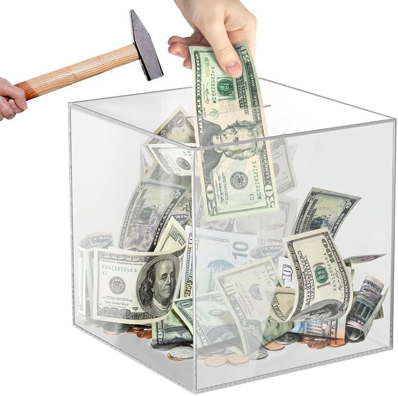 10k Smash Box for Money, Savings Challenge Box, Piggy Bank for Adults ...