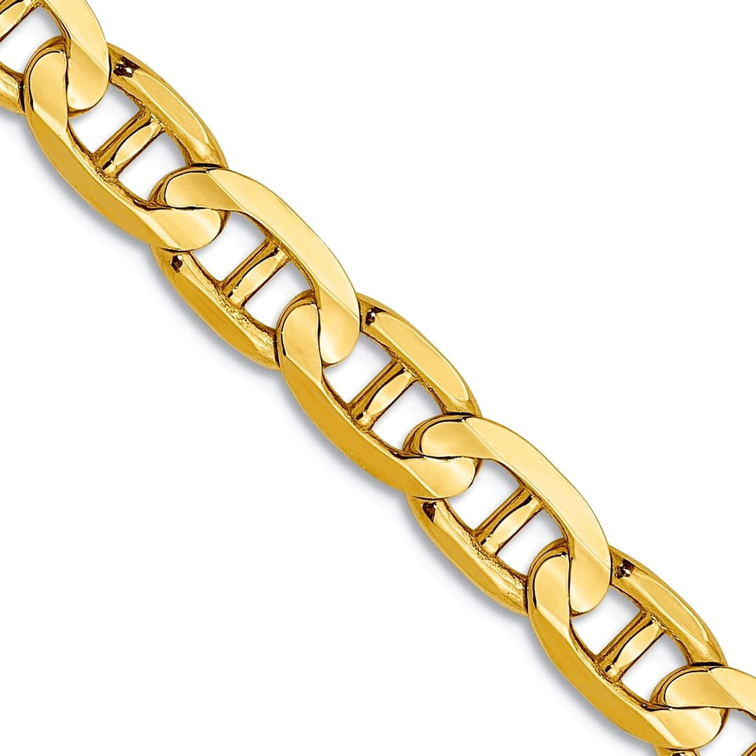 10k Solid Yellow Gold Lobster Claw Closure 4.5mm Concave Nautical Ship ...