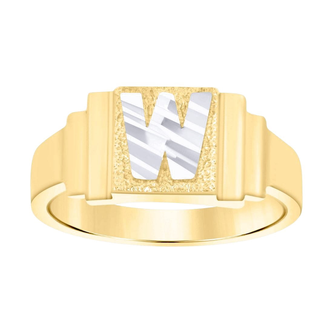 10k Two tone Gold Teen-Teen Letter Name Personalized Monogram Initial W ...