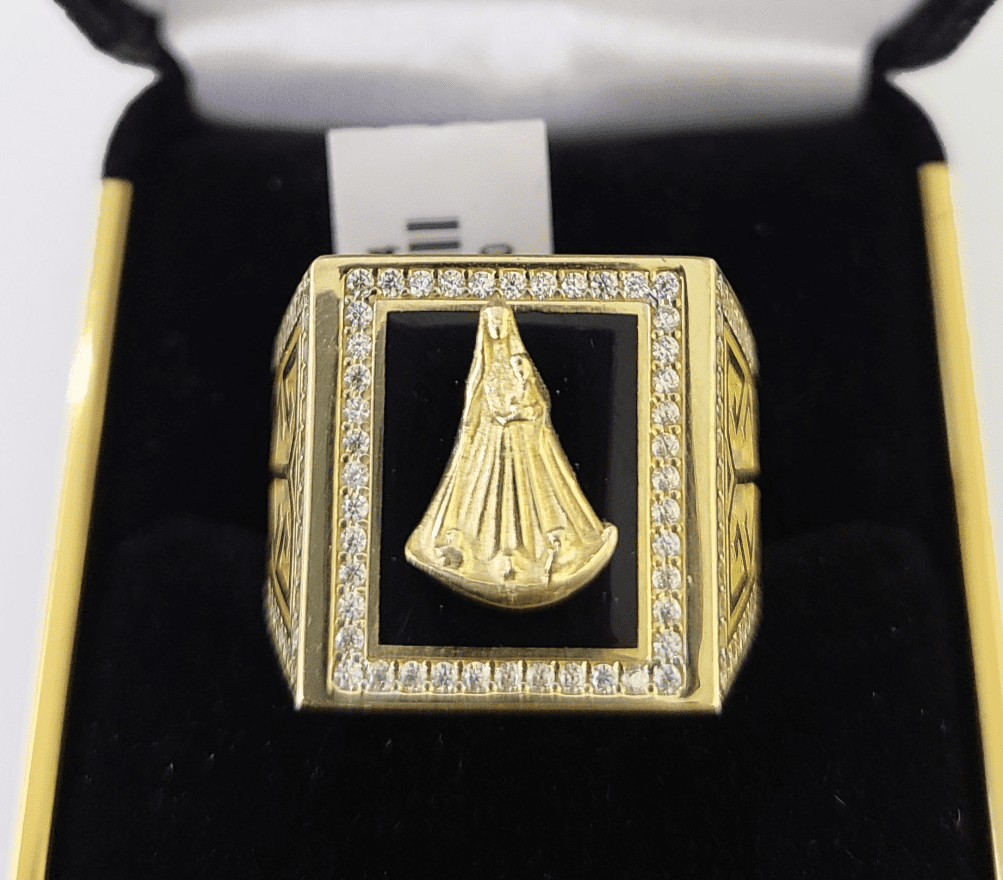 10k Virgin Mary Ring Casual Band Yellow Gold Genuine Brand New ...