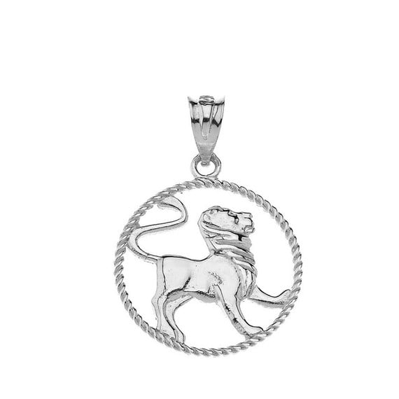 10k White 12 Astrological Zodiac Signs Rope Pendant / Necklace Gemini ...
