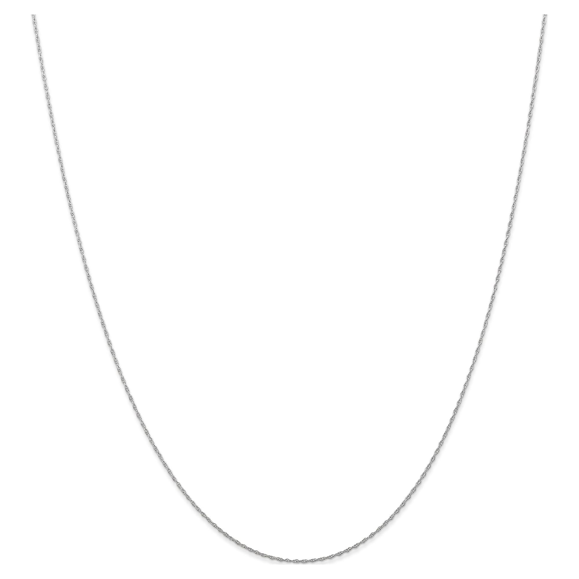 10k White Gold .5 mm Carded Cable Rope Chain - Walmart.com