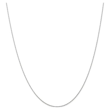 10k White Gold .5 mm Carded Cable Rope Chain - Walmart.com