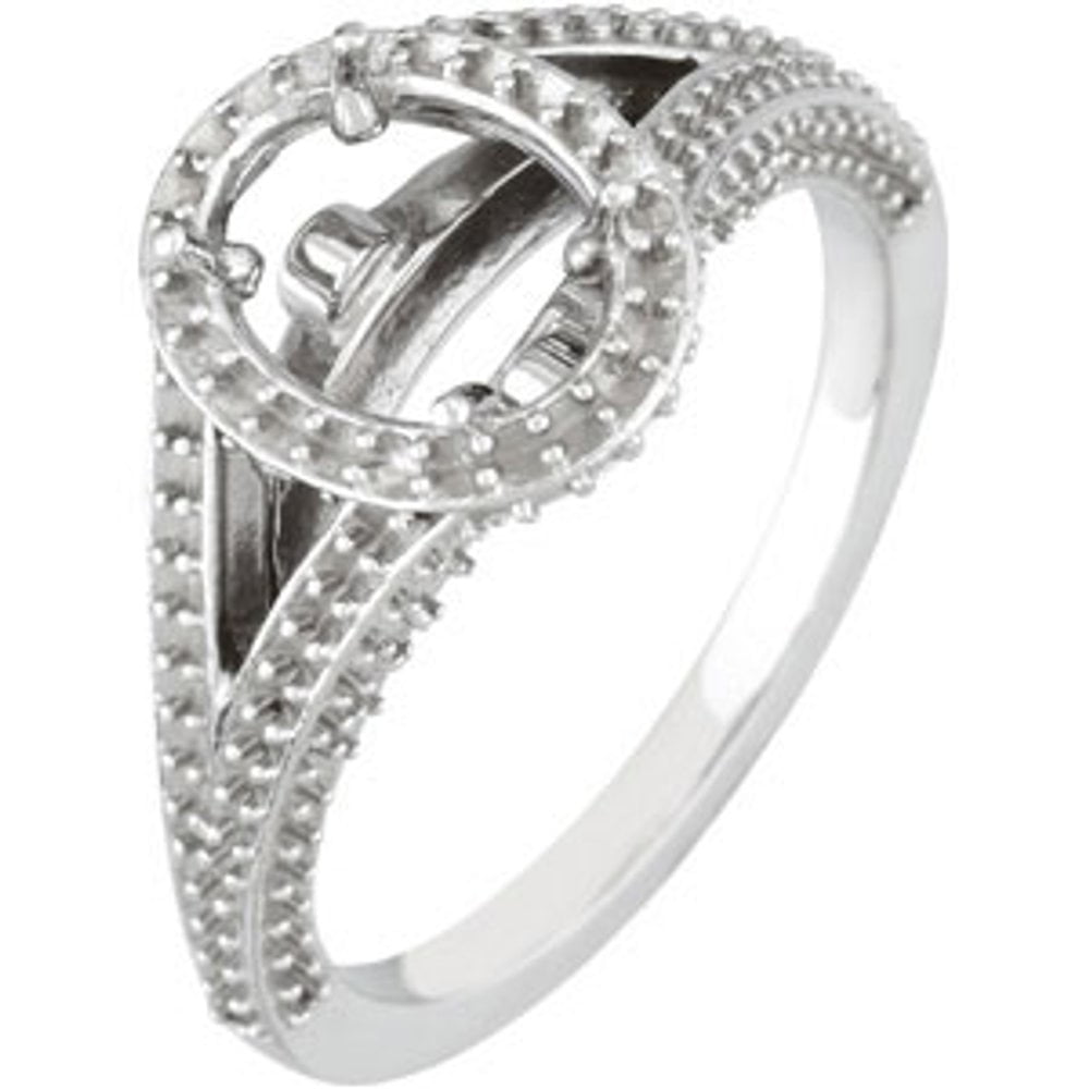 10k White Gold 7.5x5.5mm Oval Shape Halo-Style Bridal Wedding Engagement Anniversary Band Ring ...