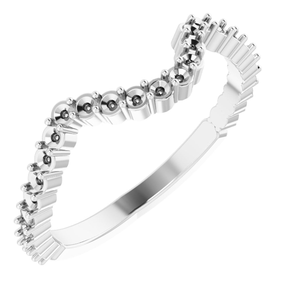 10k White Gold Bypass Bridal Wedding Engagement Anniversary Band Ring ...