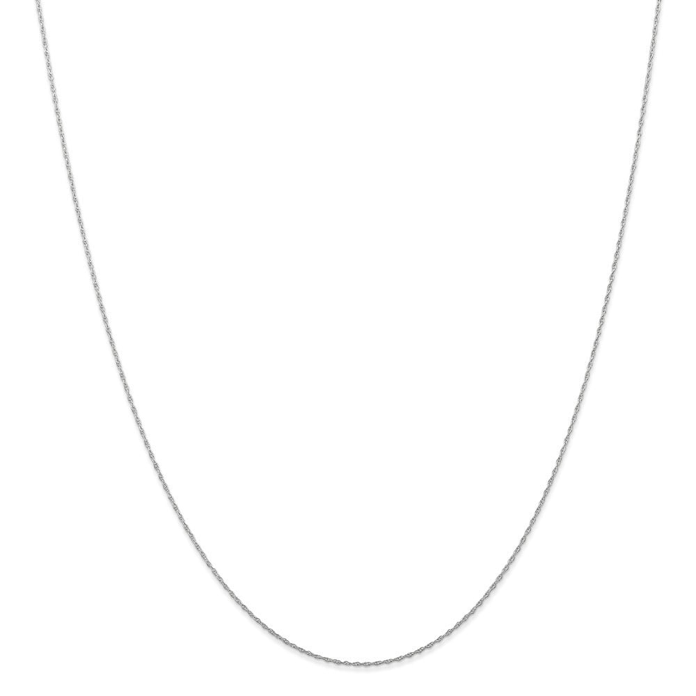 10k White Gold Carded Cable Rope Chain Necklace - .4 Grams - 20 Inch ...