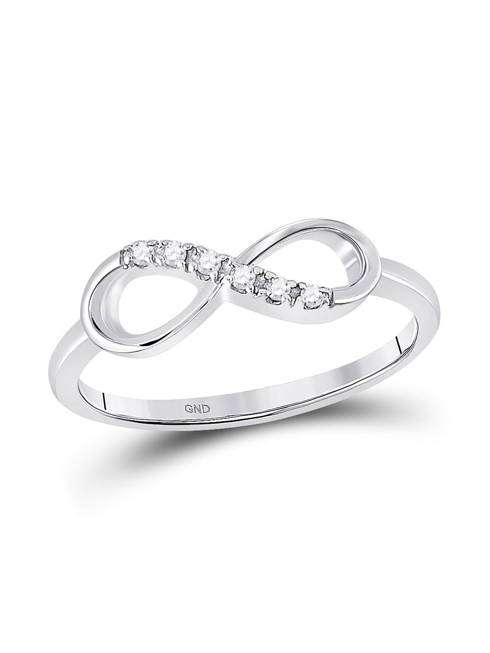 10k White Gold Diamond Infinity Ring 1/20 Cttw - Walmart.com