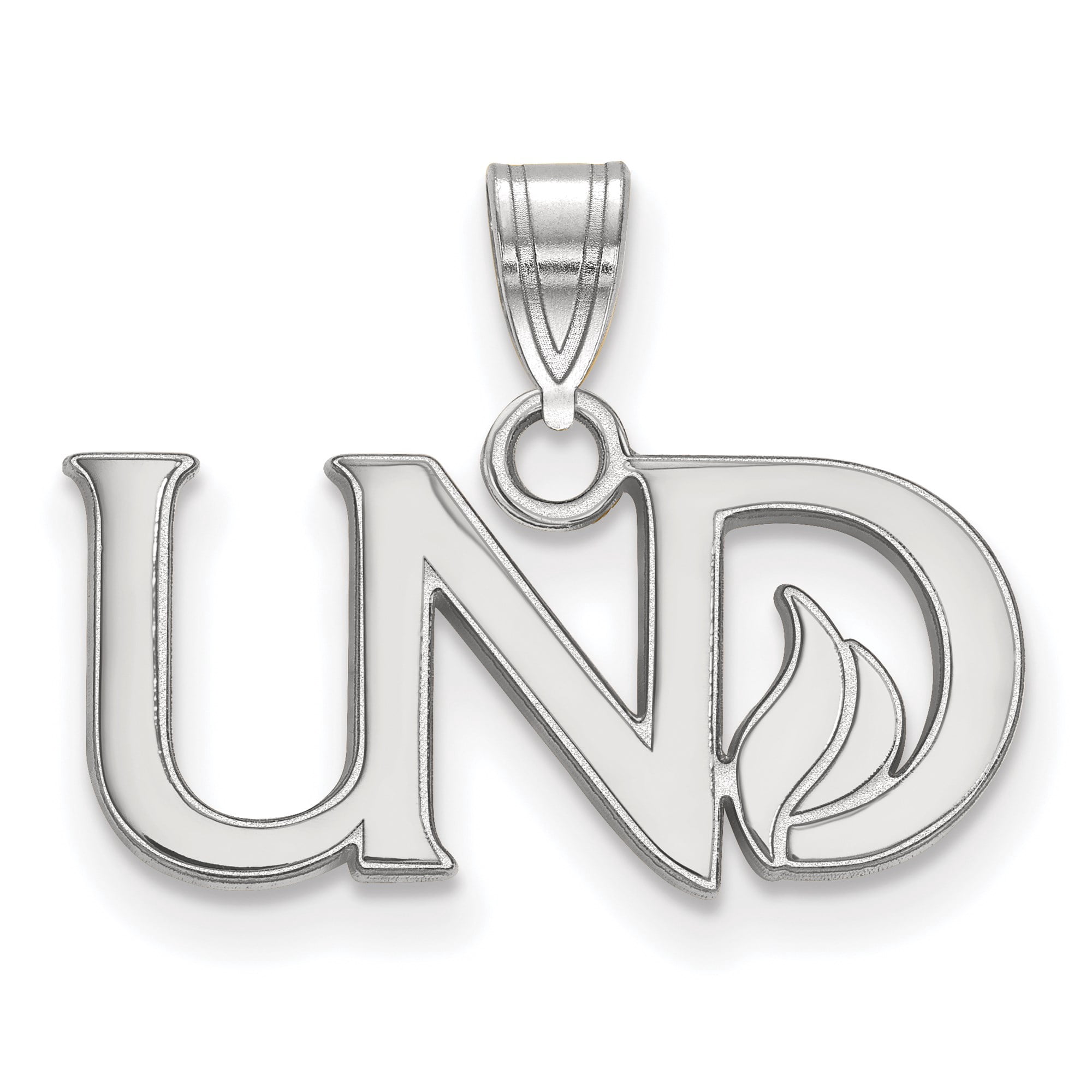10k White Gold UND Flame Pendant for University of North Dakota Alumni ...