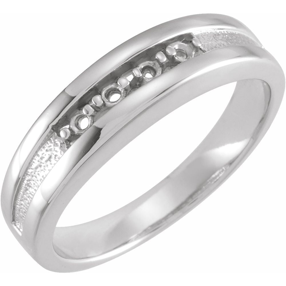 10k X1 White Gold 1.7mm Round Shape Band Ring Mounitng Fine Jewelry For ...