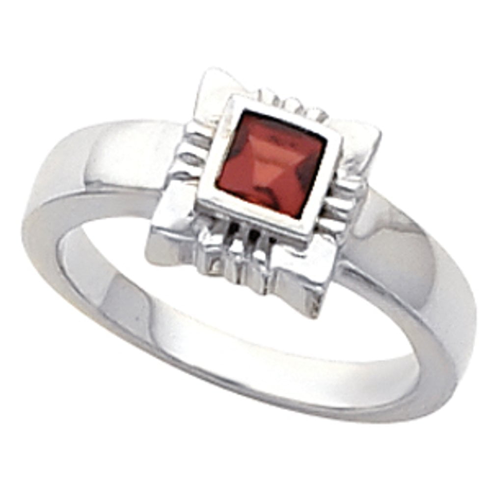 10k X1 White Gold 3mm Princess Square Shape Ring Fine Jewelry For Women ...