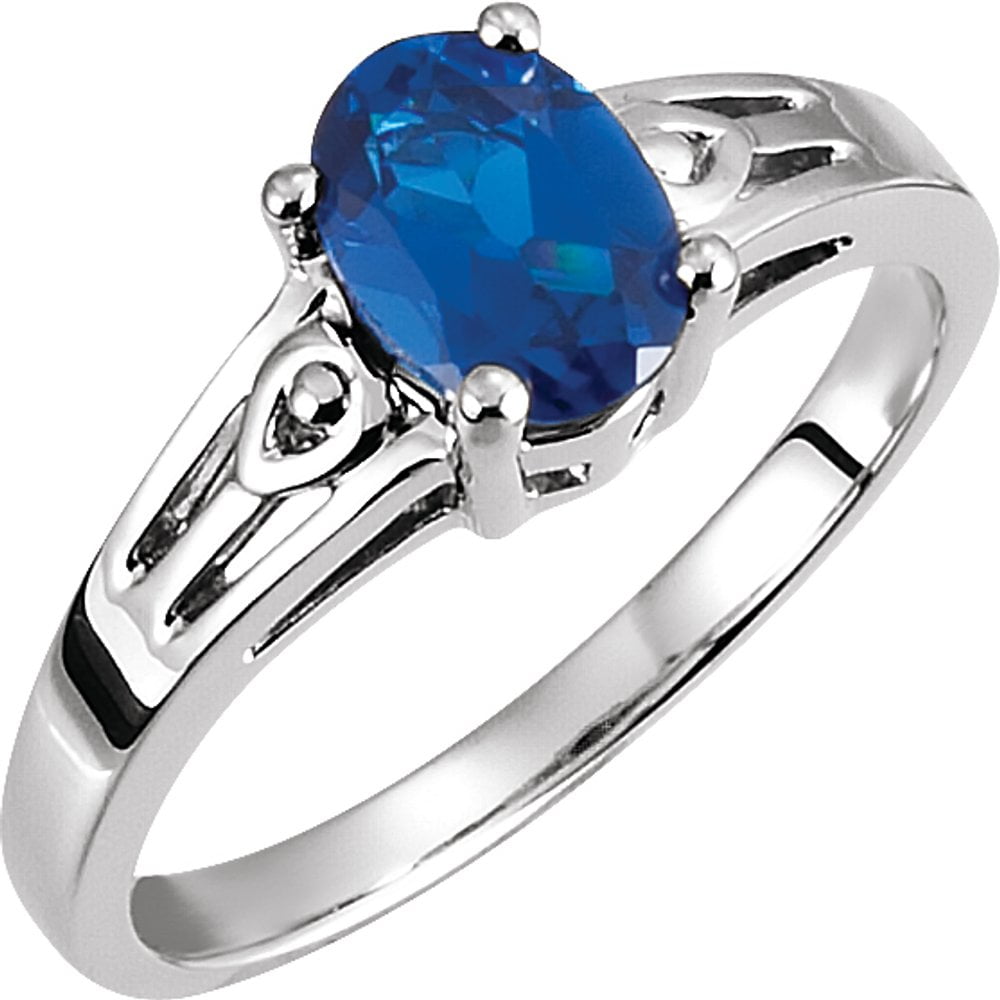 10k X1 White Gold 9x7mm Oval Shape Solitaire Ring Fine Jewelry For Women Gifts For Her (Mounting ...