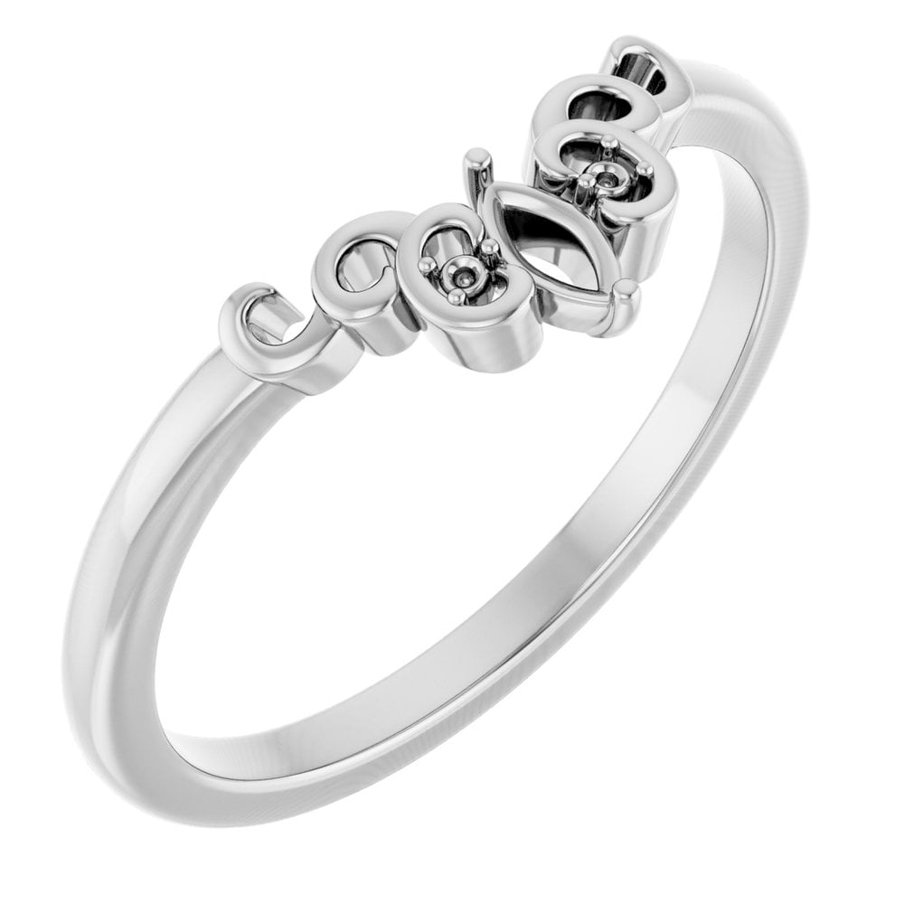 10k X1 White Gold Sculptural-Inspired Contour Bridal Wedding Engagement ...
