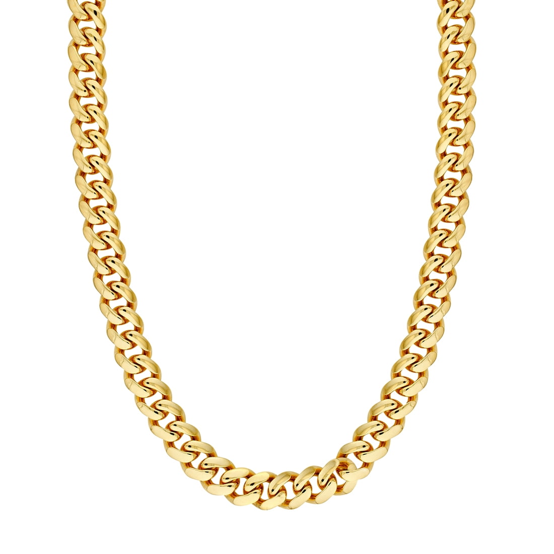 10k Yellow Gold 13.8mm Comfort Curb Box Lock Bracelet 9.25 Inch Link ...