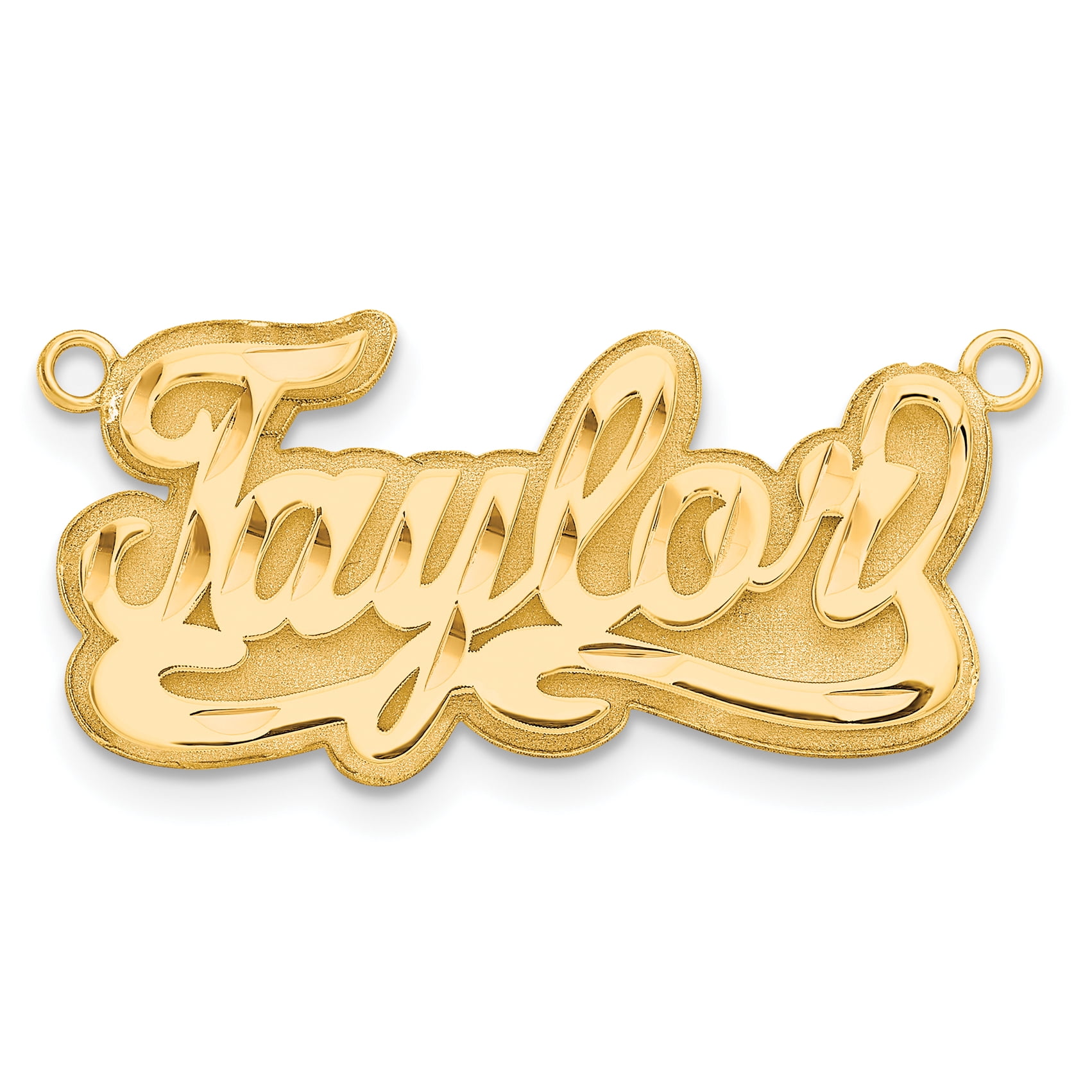 10k Yellow Gold 3D Diamond-cut Name Plate 10XNA244Y - Walmart.com