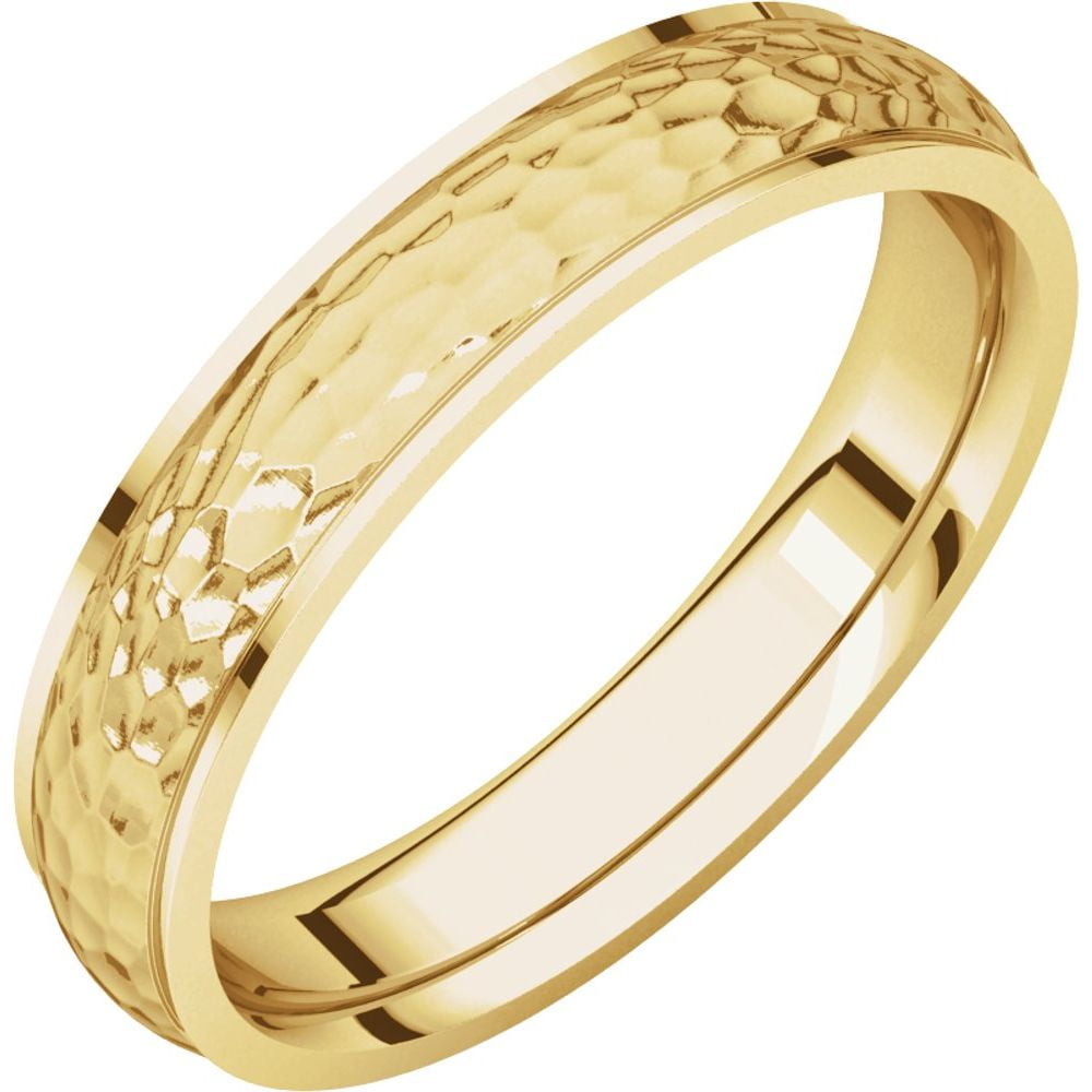 10k Yellow Gold 3mm Half Round Shape Edge Bridal Wedding Engagement ...