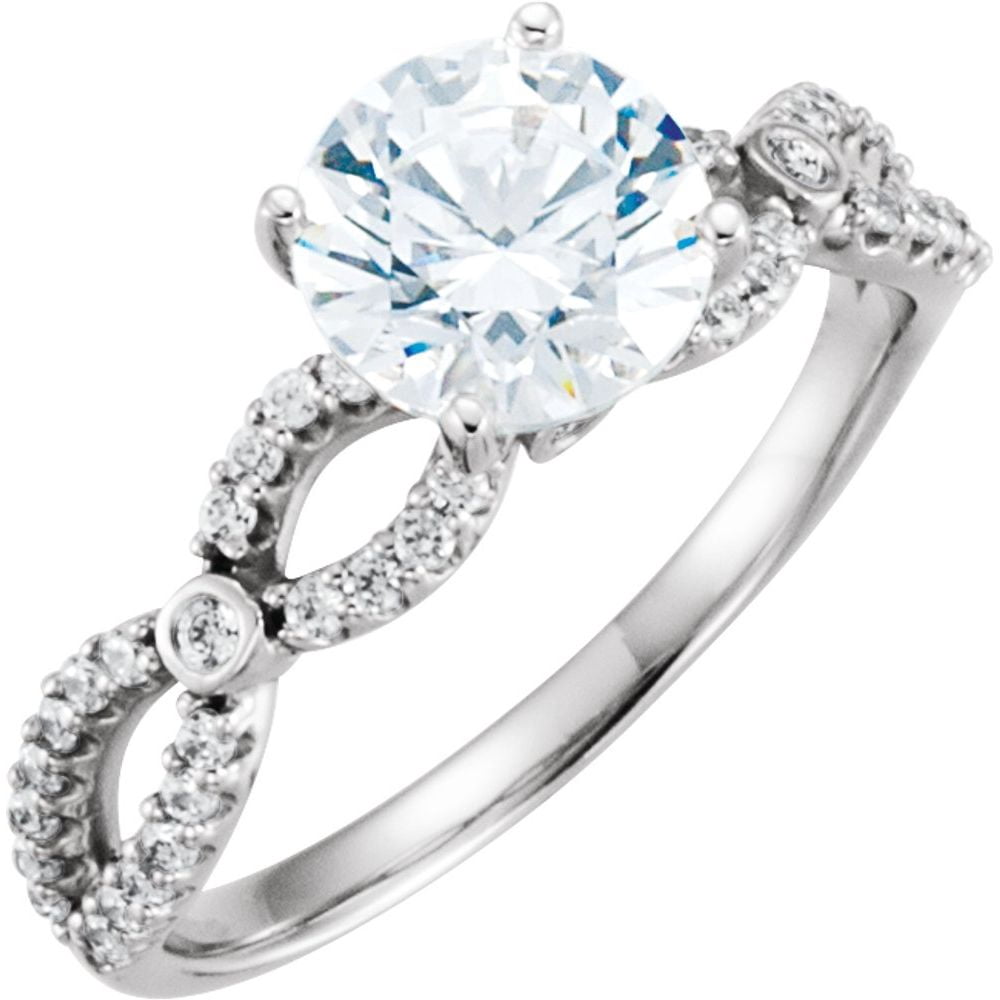 10k Yellow Gold 5.8mm Round Shape Infinity-Inspired Bridal Wedding ...