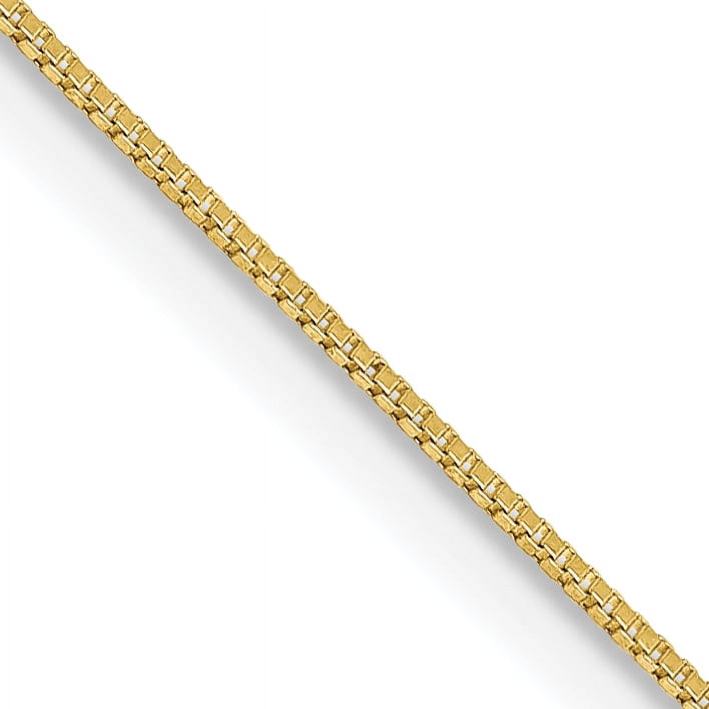 10k Yellow Gold .5mm Link Box Chain Necklace 16 Inch Pendant Charm Fine ...